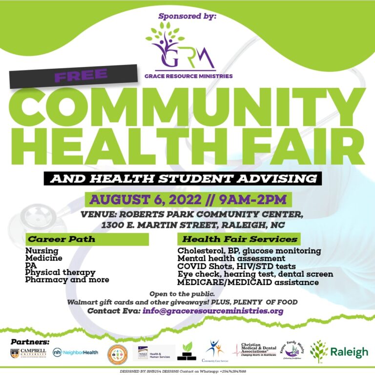 Community Health and Health Professionals Career Fair - Grace Resource ...